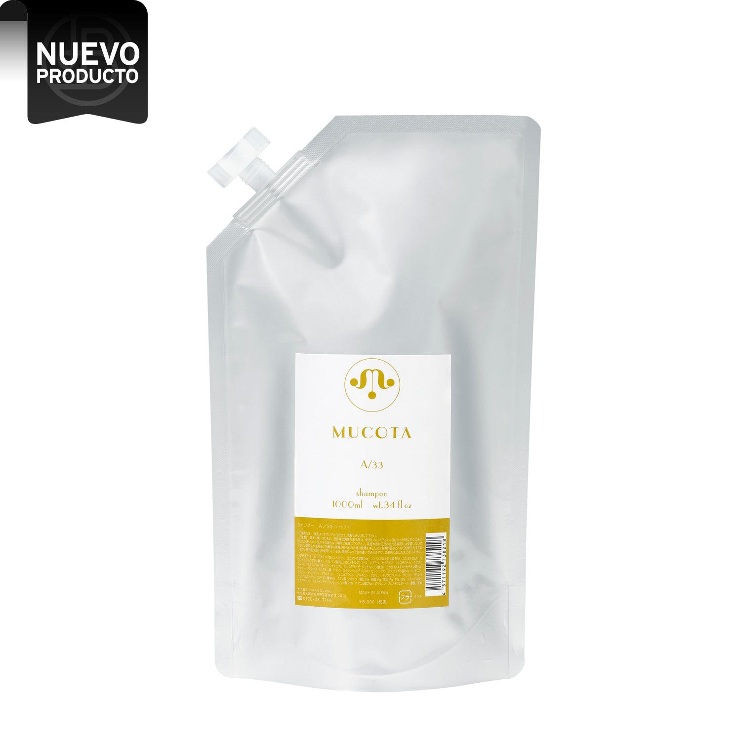 MUCOTA | Shampoo A/33, 1000 ml | Beauty Art México – Beauty Art Pro